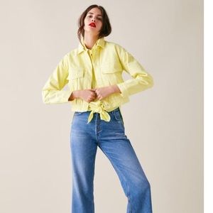 Zara | Jackets & Coats | Zara Yellow Jacket | Poshmark